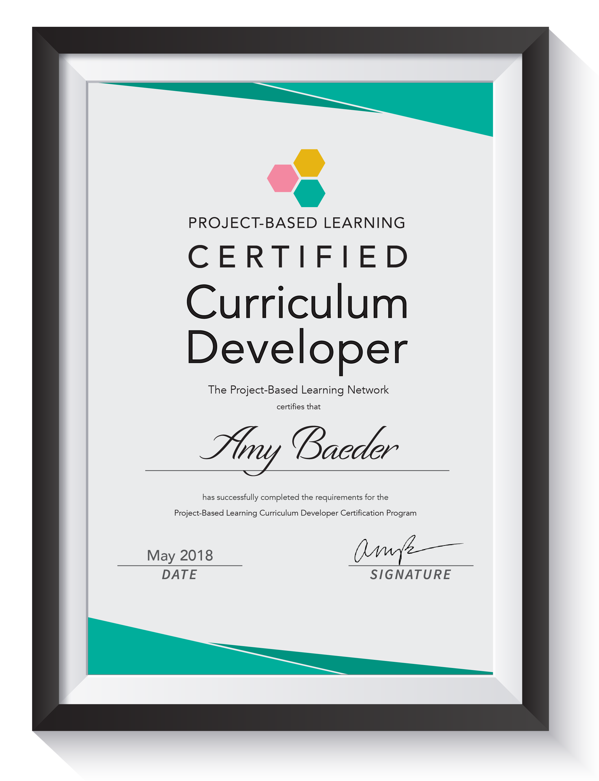 Project Based Learning Curriculum Developer Certification